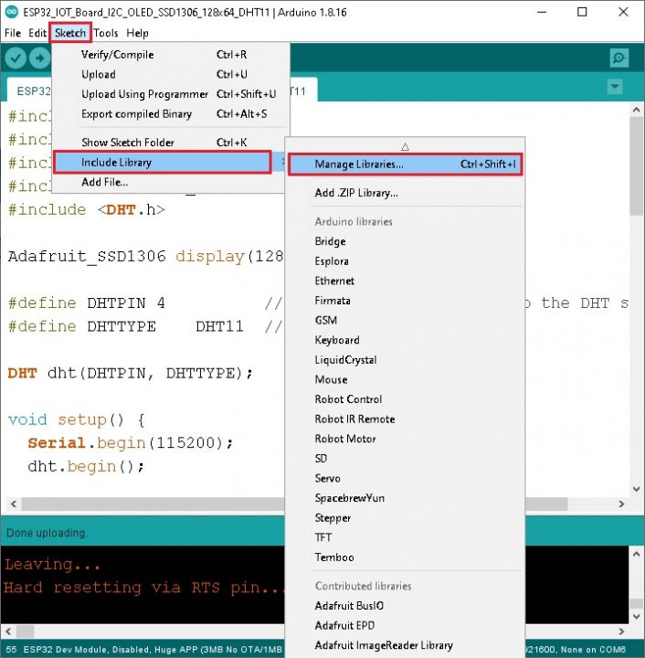 Temperature Measure with ESP32 DHT11 Sensor and OLED Display - TSBLOG